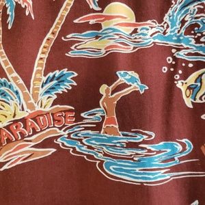 Island Shores | Shirts | Hawaiian Shirt Mens Red Cotton Island Shores L ...